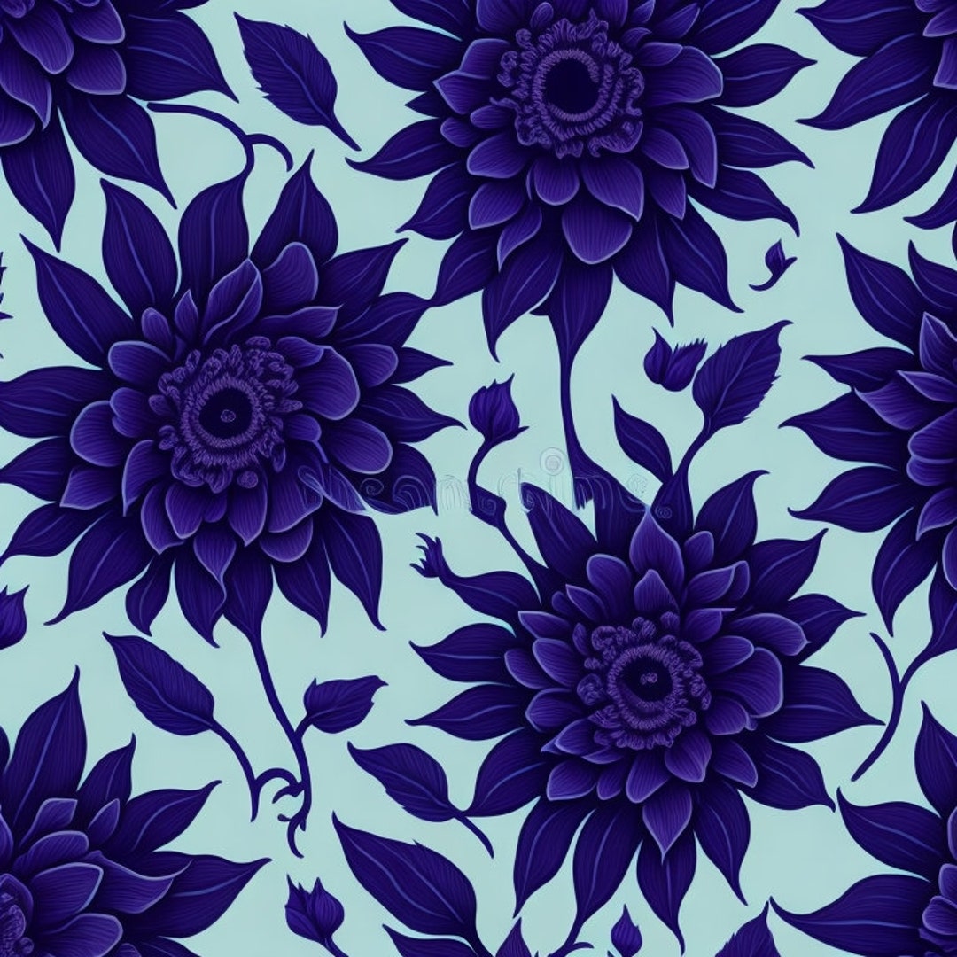 Purple Vintage Flower Pattern - Etsy