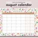 August Calendar 2023 Printable Floral Minimal Cute Calendar - Etsy