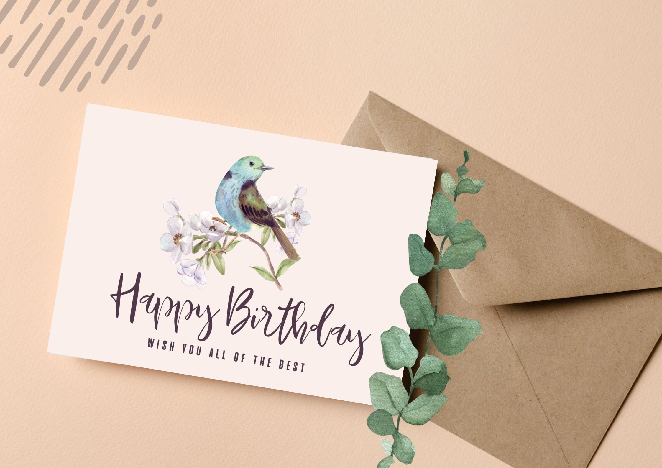 Printable Birthday Card, Download Instant Birthday Card, Happy Birthday ...