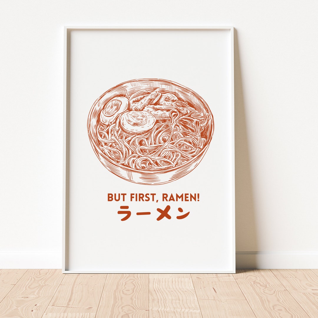 Japanese Ramen Poster, Food Art, Kitchen Decor Prints, Asian Food ...