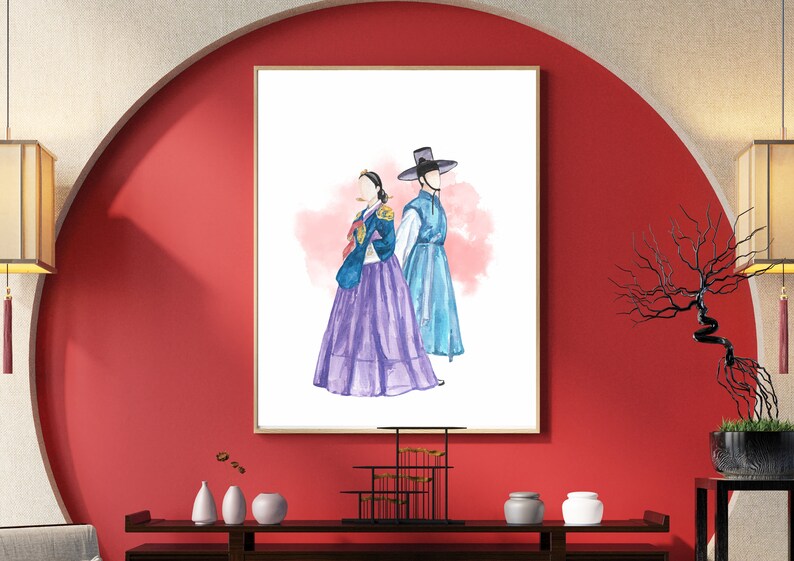 Korean Traditional Printable Poster, South Korea Kawaii Cute Minimalist ...