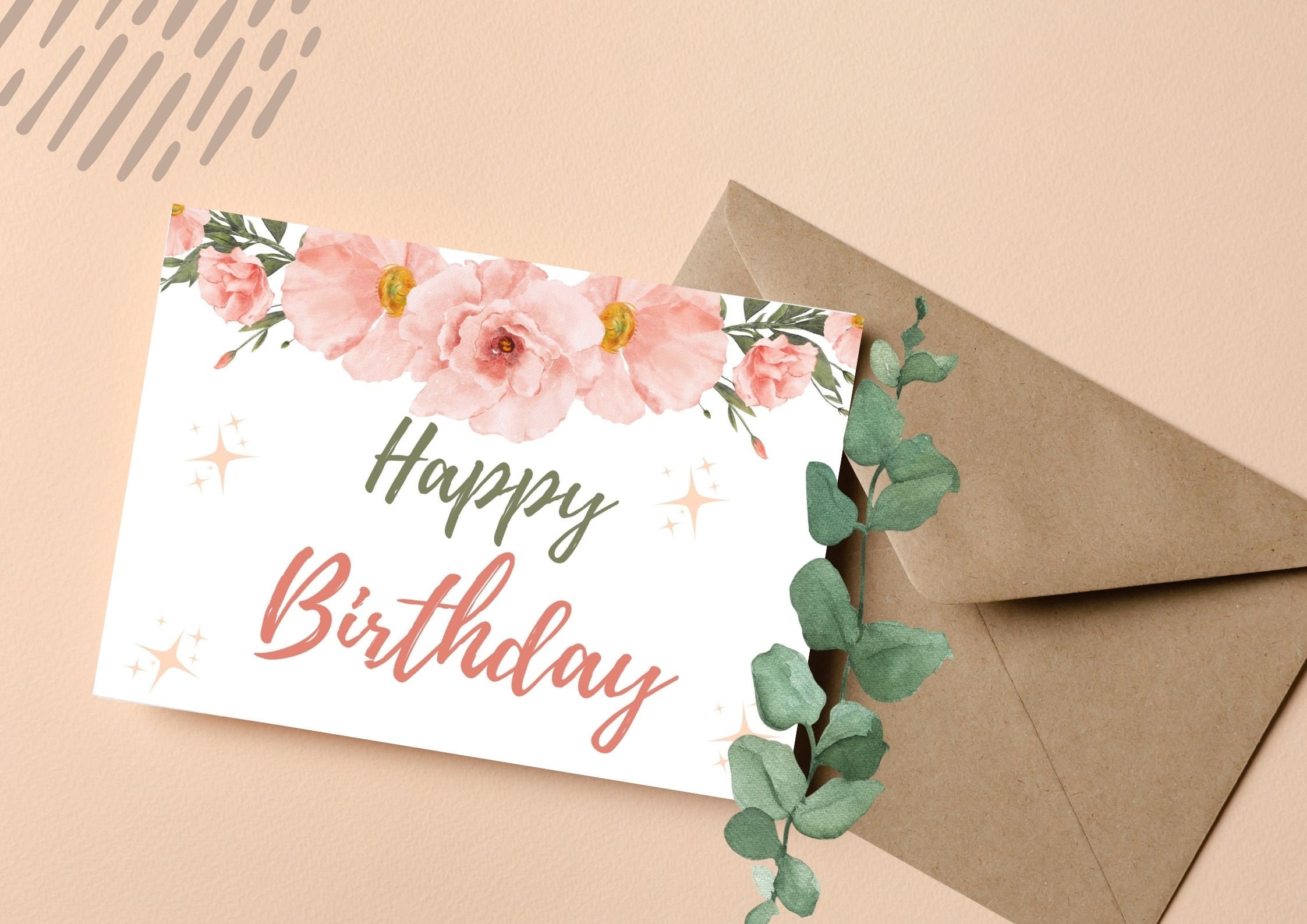 Printable Birthday Card, Instant Download Happy Birthday Card, Birthday ...