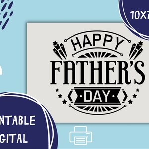 Happy Father's Day Printable Card / Instant Download PDF / Father's Day ...