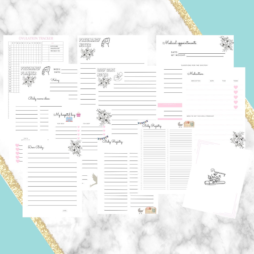 Pregnancy Planner L Baby Planner L PDF Digital Download - Etsy