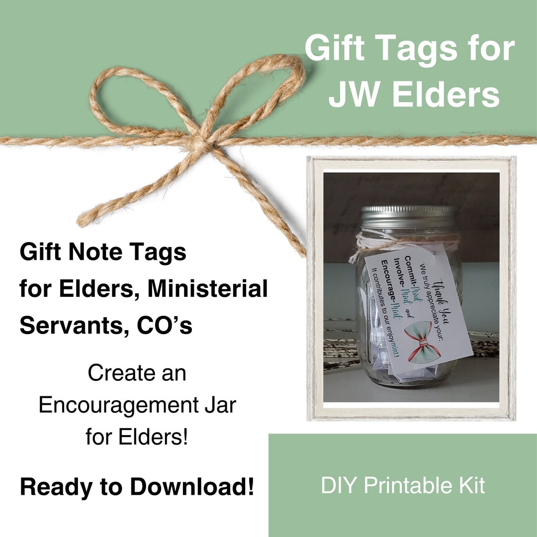 JW Gift Card Tags for Elders & Ministerial Servants JW Thank You Note ...