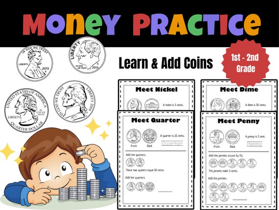 Money Math Worksheets For 1st Grade