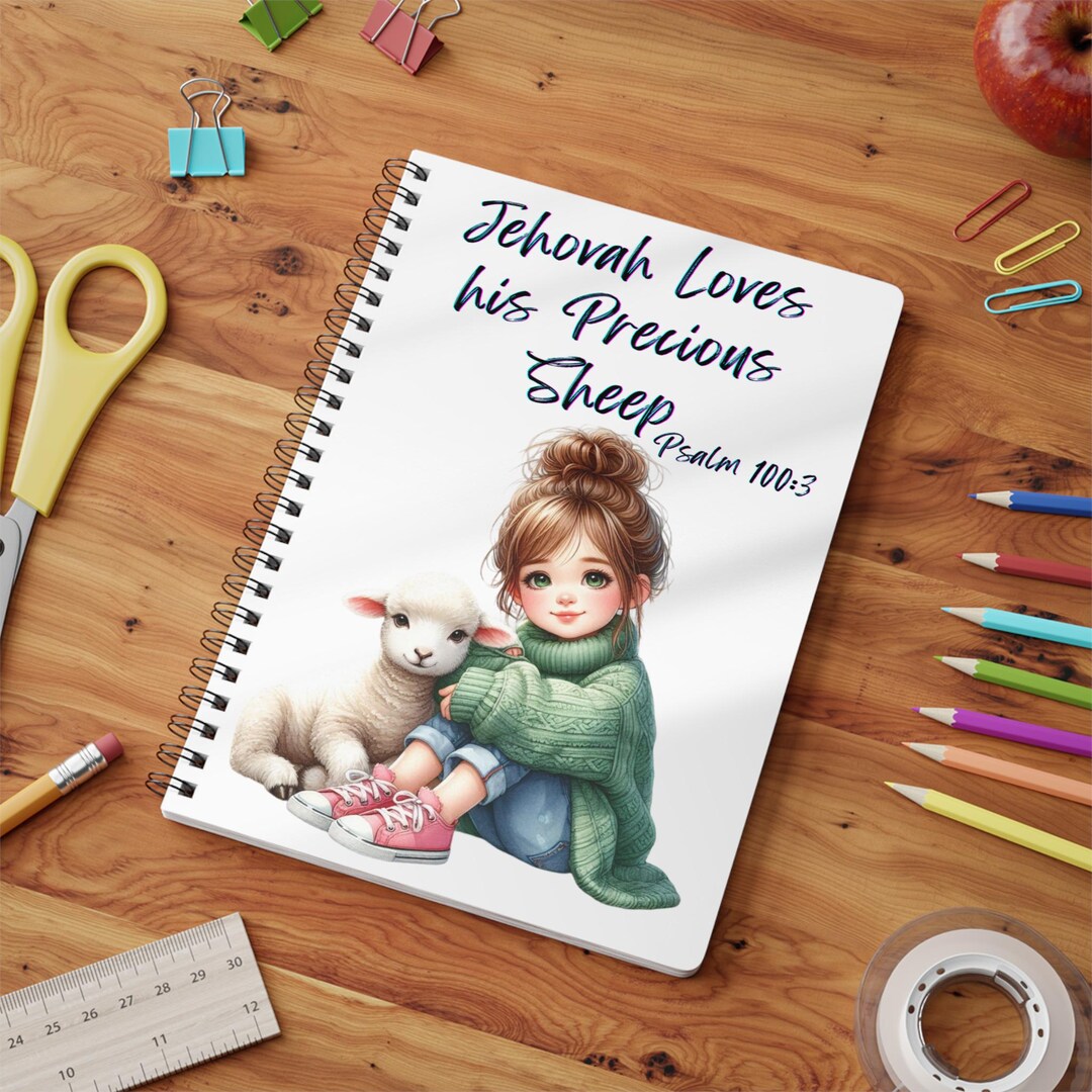 JW Gifts, JW Notebook, JW Personalized Precious Sheep Spiral Notebook ...