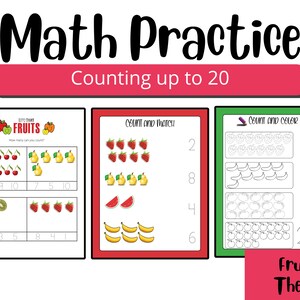 Counting 1 to 20 Worksheets for Preschool and Kindergarten With Number ...