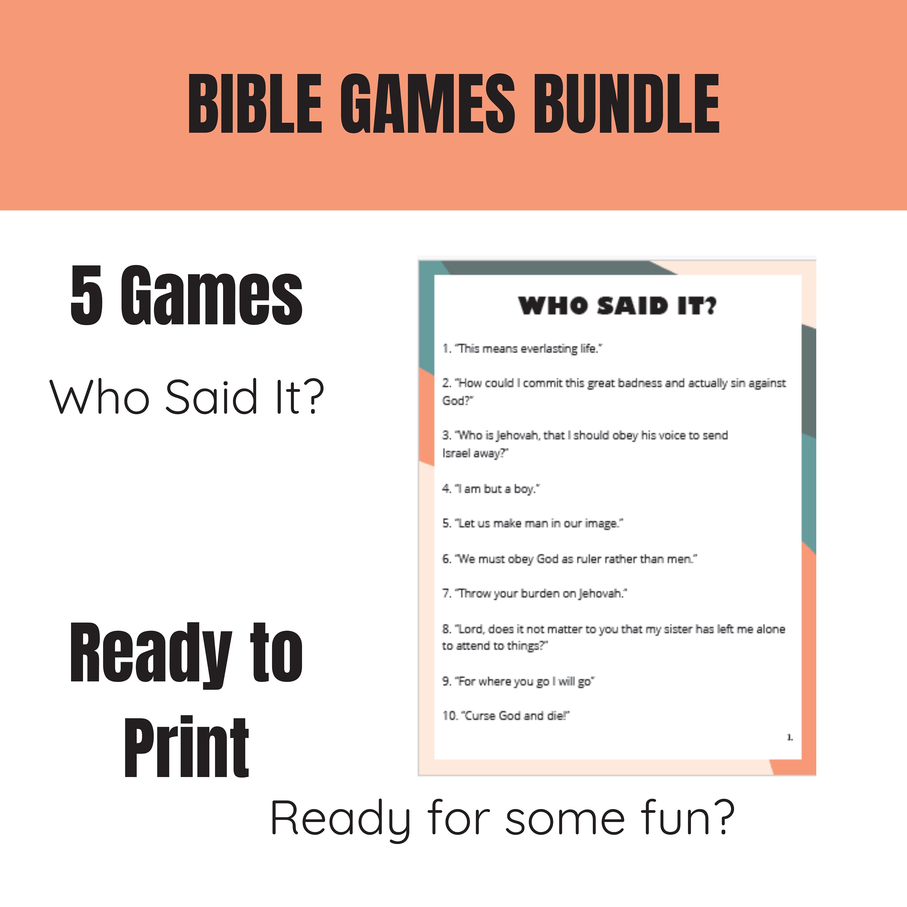 JW Family Worship Games, Printable Games for JW, Bible Games JW, Games ...