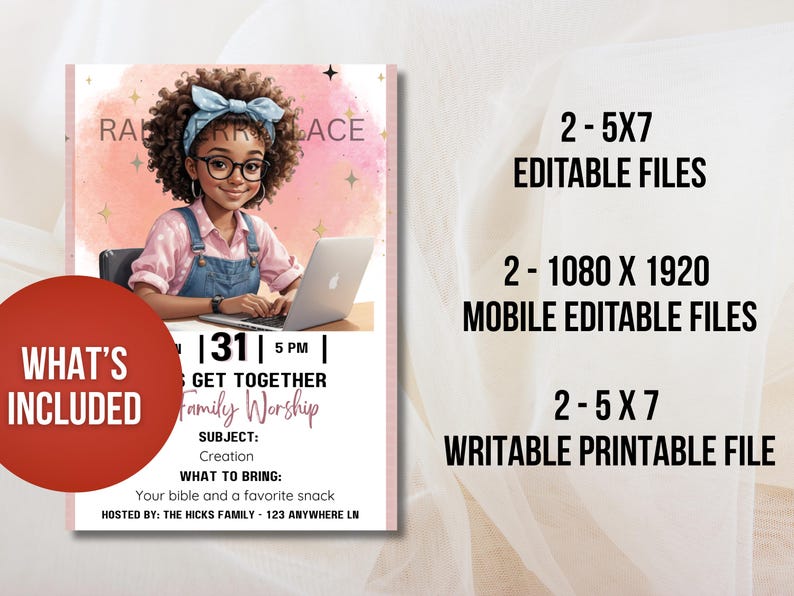JW Family Worship Invitation | Printable Invite Cards for Family ...