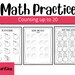 Counting 1 to 20 Worksheets for Preschool and Kindergarten With Number ...