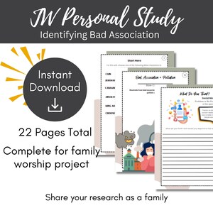 JW Family Worship Ideas, JW Personal Study, JW Study Project Ideas, Jw ...