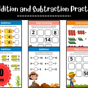 Kindergarten 1st Grade Printable Math Worksheets, Addition and ...