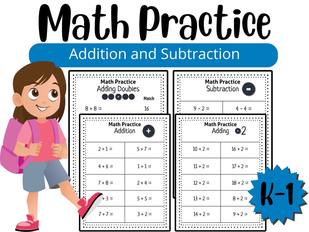 Addition and Subtraction Math Practice Worksheets. Easy Math Drills ...
