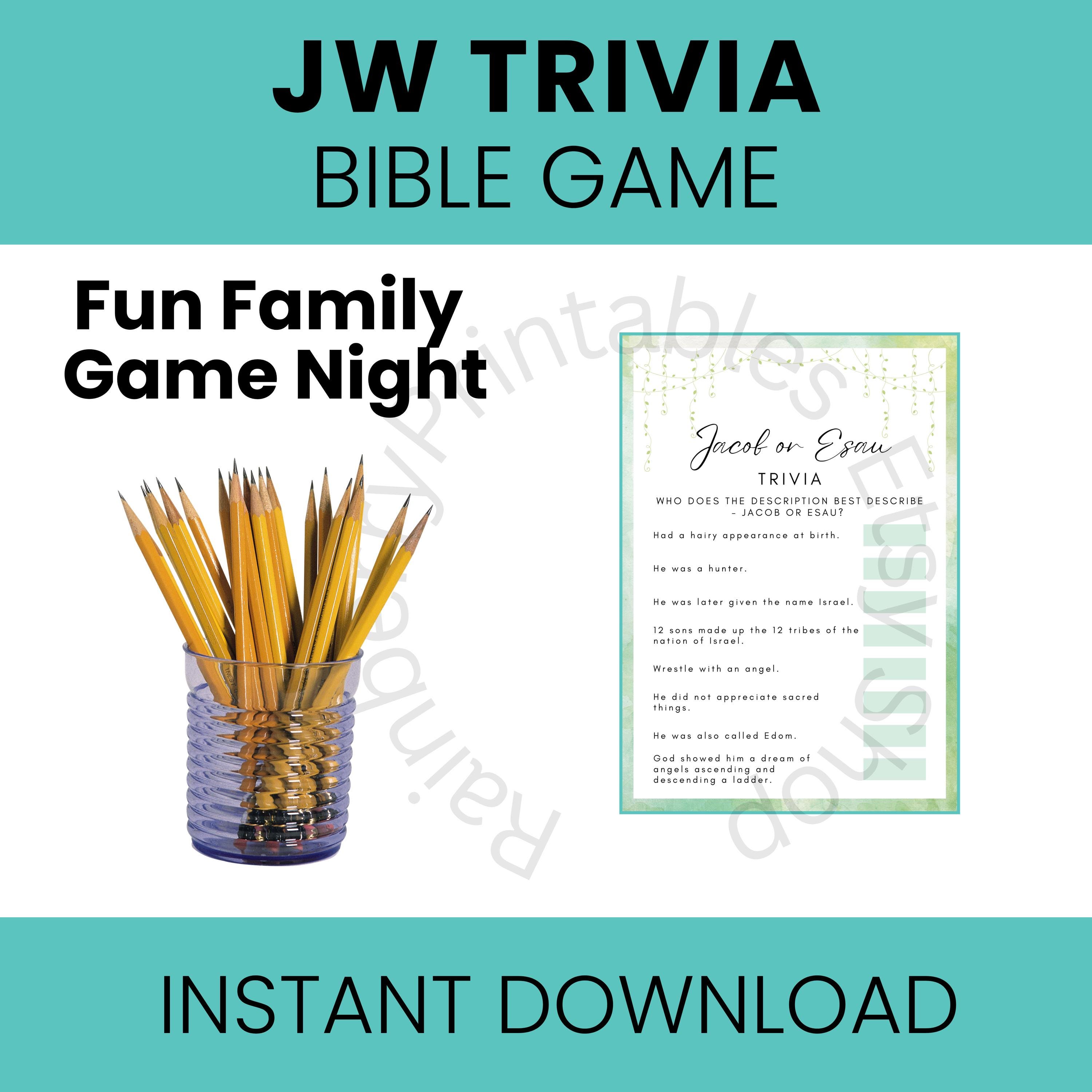 JW Family Worship Games, Jw Bible Character's Trivia, Printable Games ...