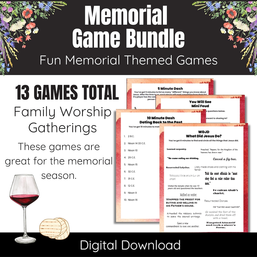 JW Family Worship Games, Printable Games for JW, Bible Games JW, Games ...