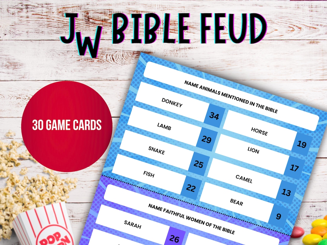 JW Games, Bible Feud Jw, Family Worship Games, Printable Games for JW ...