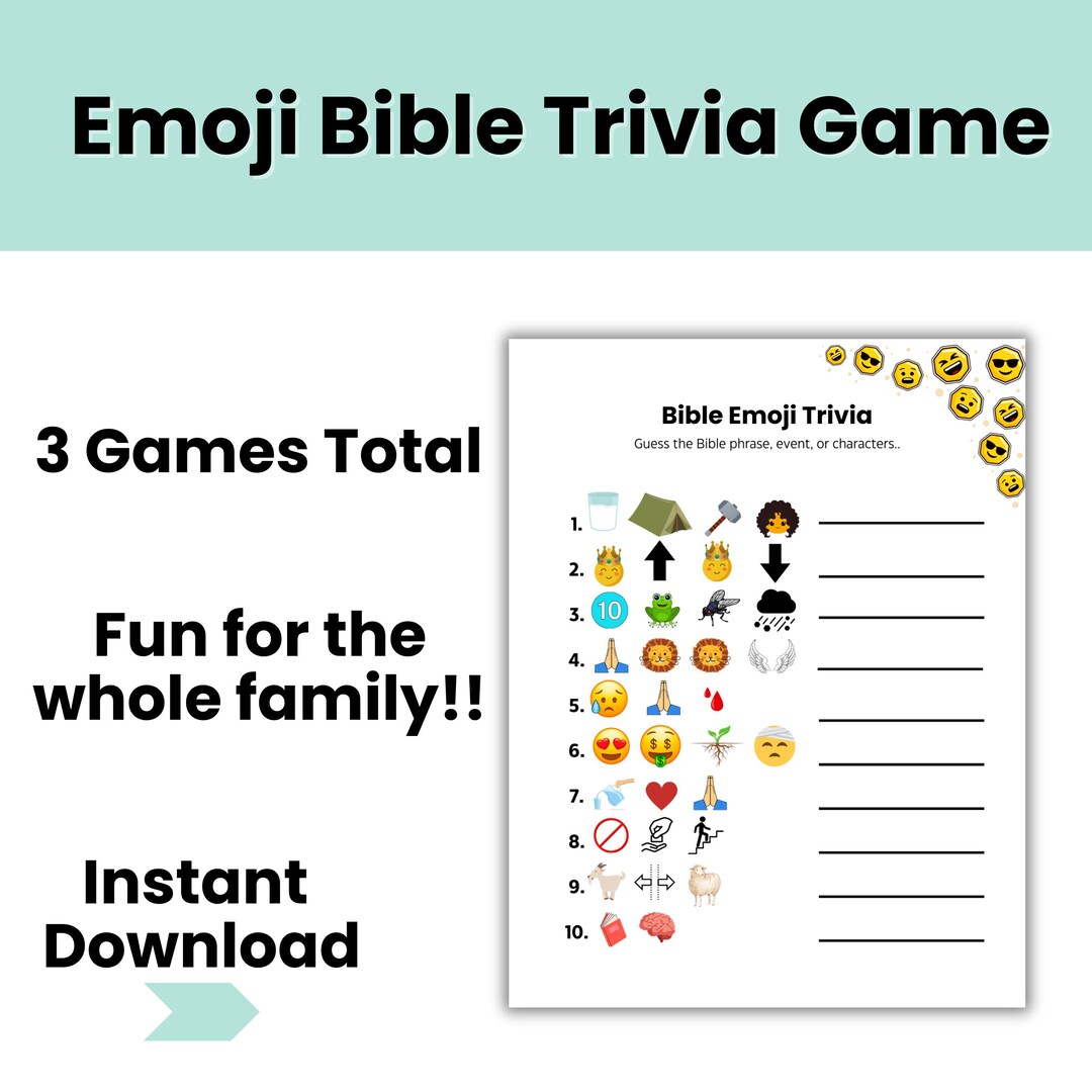 JW Family Worship Games, Printable Emoji JW Bible Game, Printable Games ...