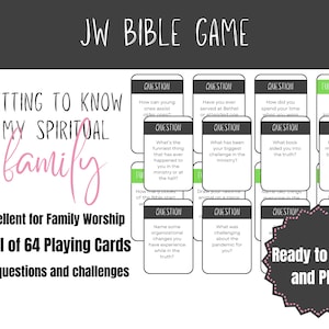 JW Family Worship Games, Printable Games for JW, Bible Games JW, Games ...