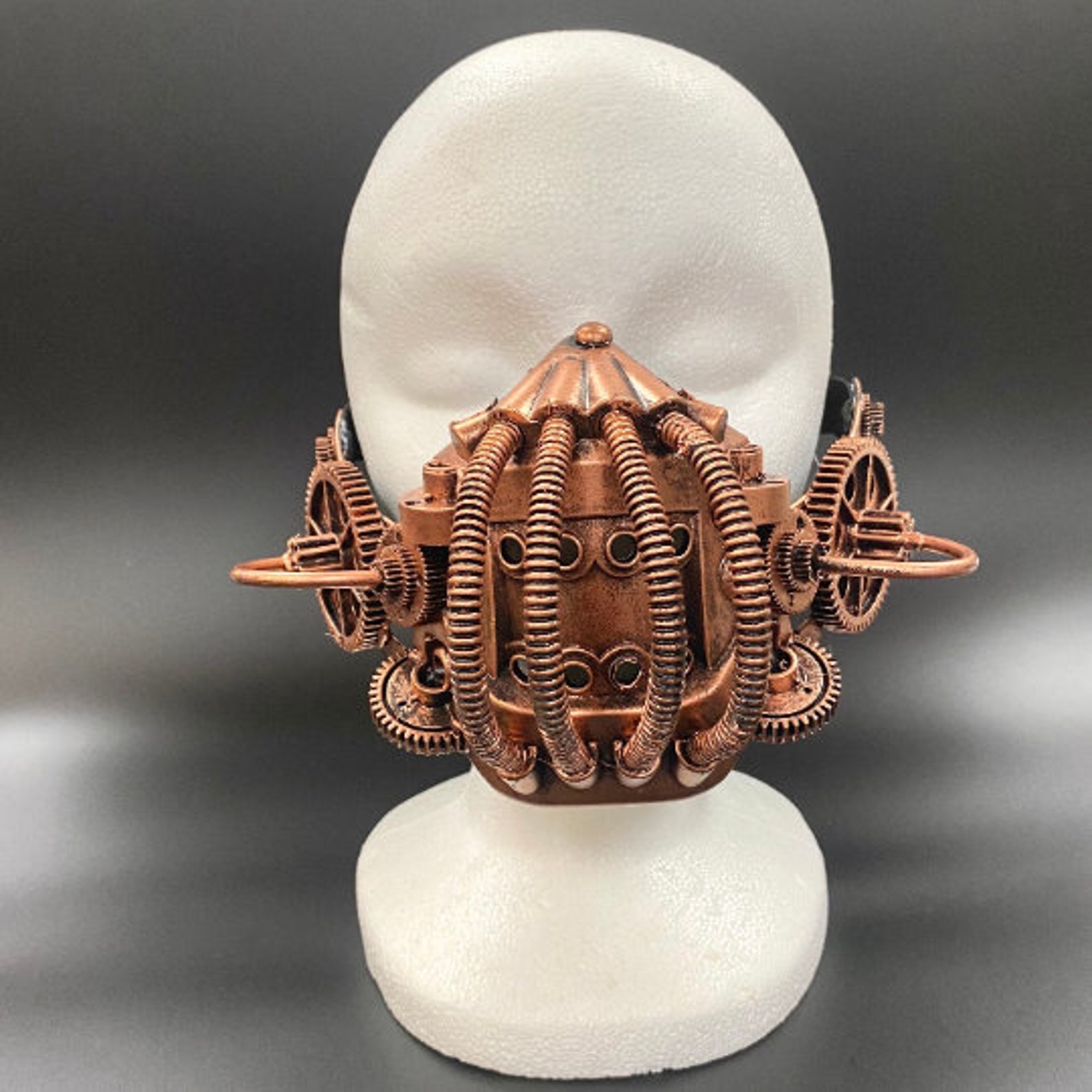 Copper Gas Mask | Steampunk Tubes Gears Respirator Cosplay - Etsy