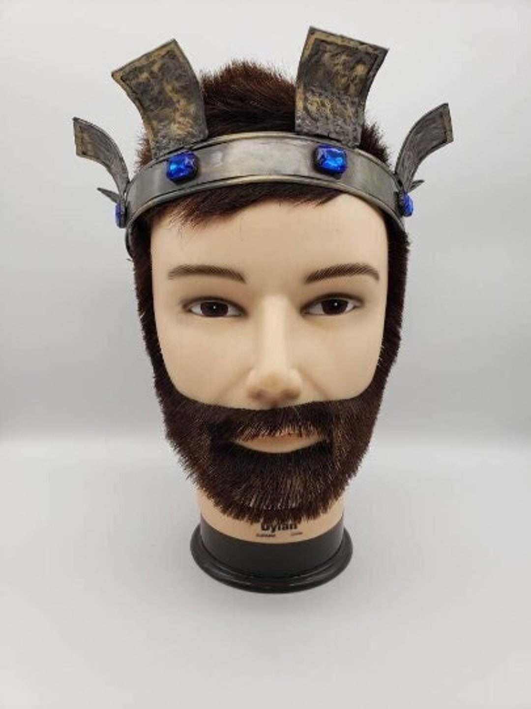 Burnished Gold Color Crown | Blue Jewels | French Men's King's Crown ...