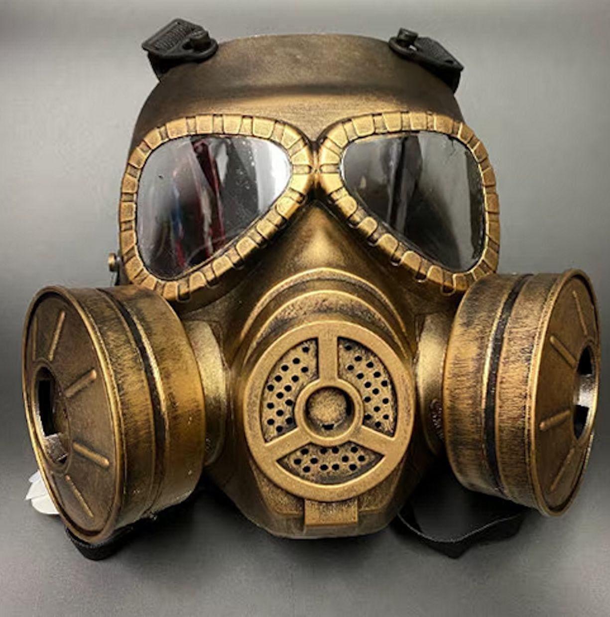 Gold Gas Mask | Steampunk Post Apocalyptic Diesel Punk Fantasy Cosplay ...