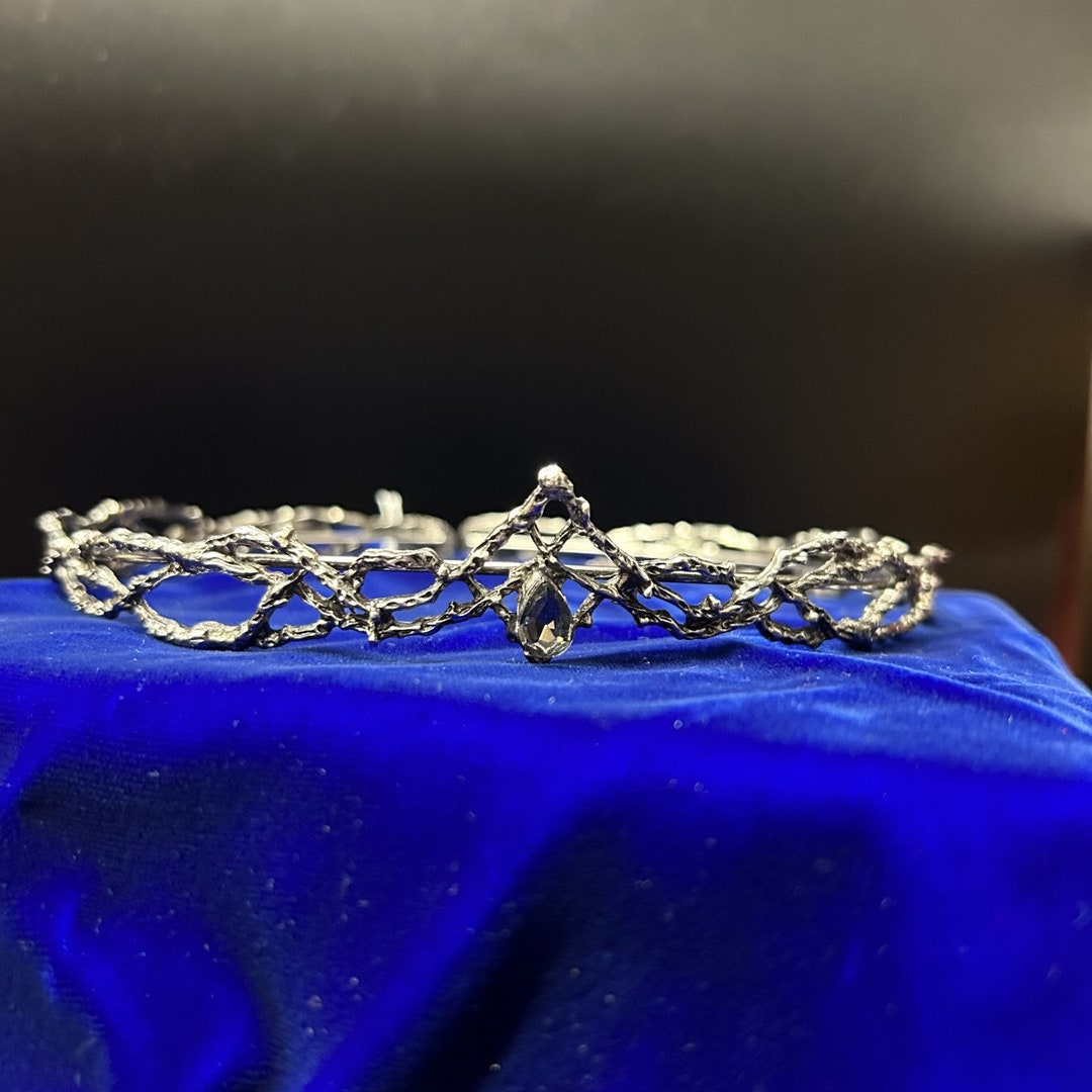 Vine Filigree Headpiece Silver Tone Elvish Tiara Fantasy Fairy Woodland ...