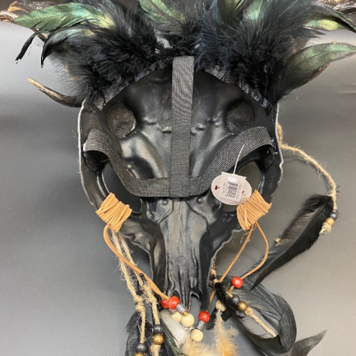 Forest Deer Skull Mask With Antlers Gold Silver Copper Black - Etsy