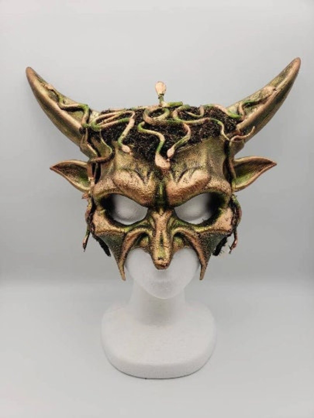Woodland Demon Mask | Fairy Fae Midsummer Night Bacchus Fantasy Cosplay ...