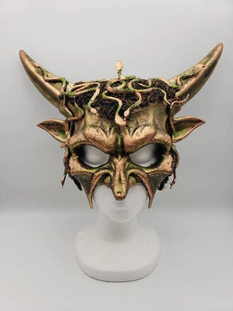Woodland Demon Mask Fairy Fae Midsummer Night Bacchus - Etsy