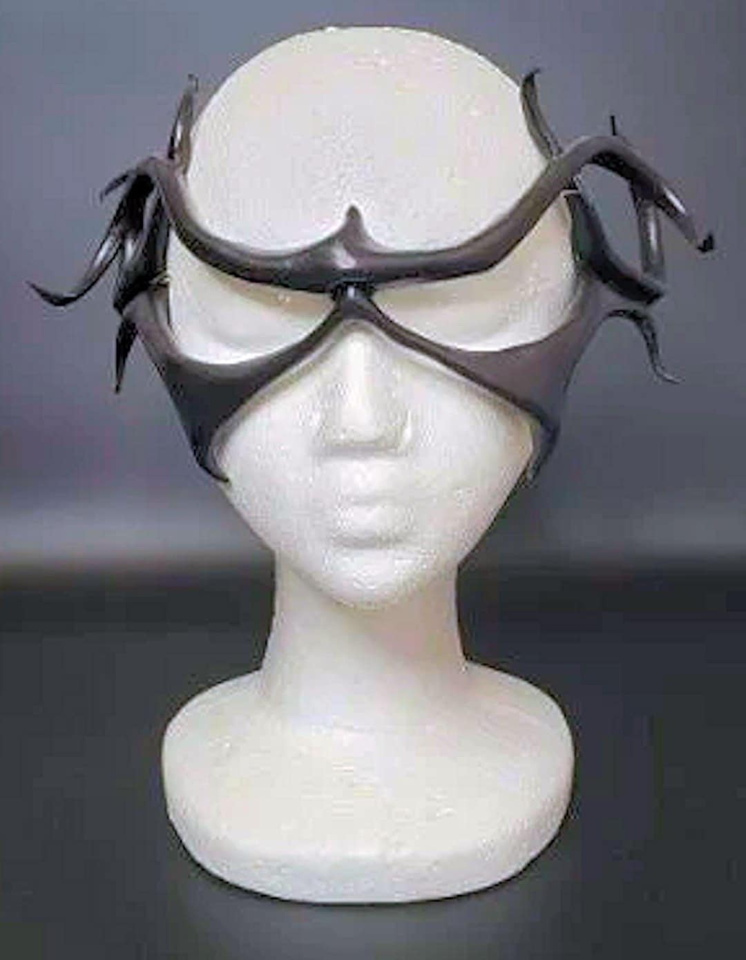 Black Widow Handmade Leather Mask - Etsy