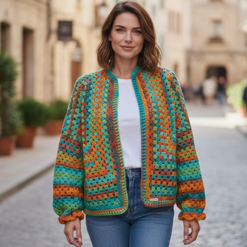 Colorful Cardigan - Etsy