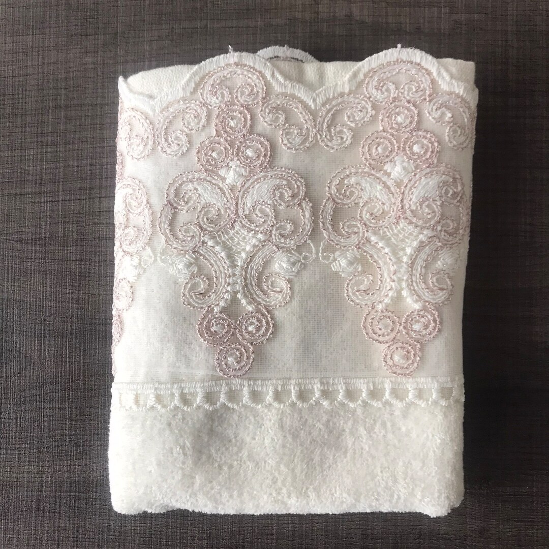 RTS Luxury Decorative Towels Embroidery Lace Towels Elegant - Etsy