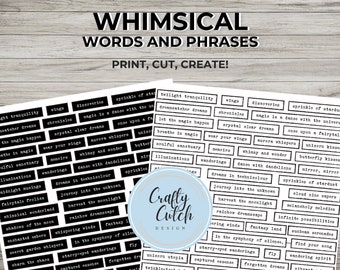 Printable Words for Journaling, Art, Scrapbooking - Etsy