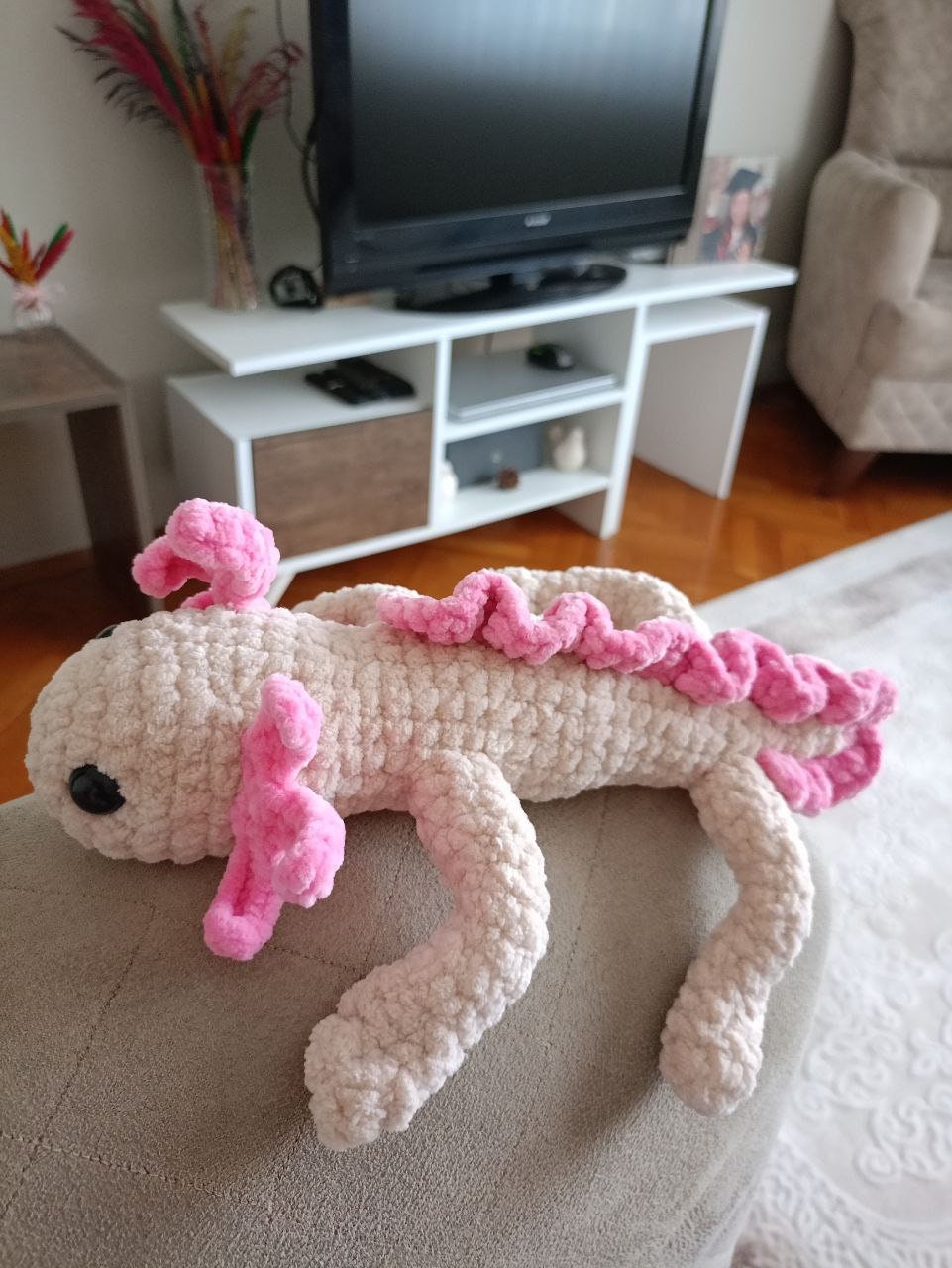 Crochet Axolotl, Amigurumi Axolotl , Crochet Axolotl Plush Toy, Cute ...