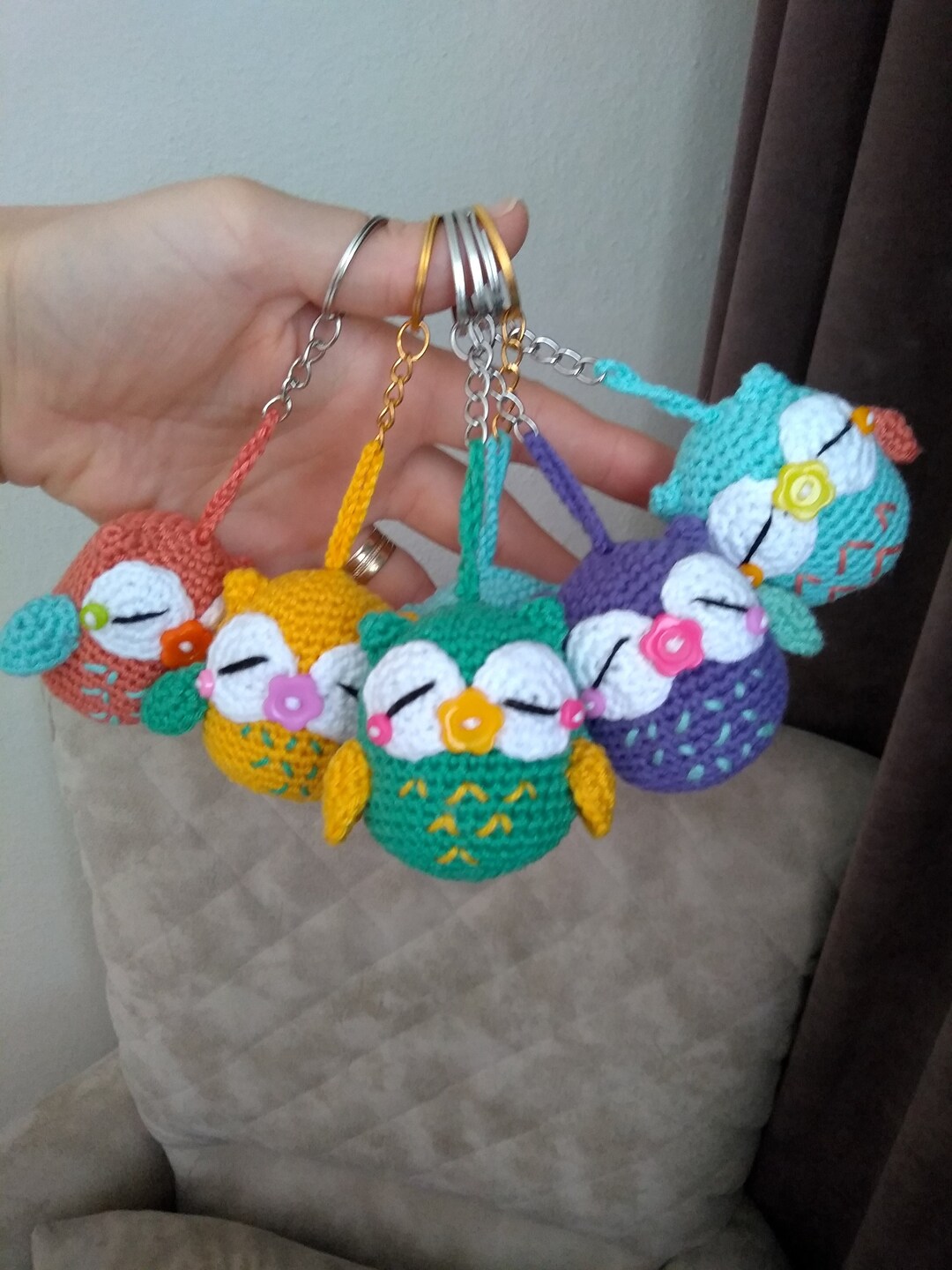 Amigurumi Keychain , Small Cute Animal Toy, Cute Purse Ornament ...