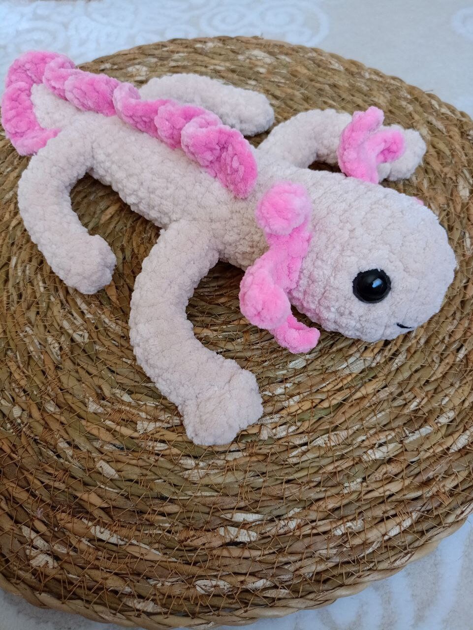 Crochet Axolotl, Amigurumi Axolotl , Crochet Axolotl Plush Toy, Cute ...