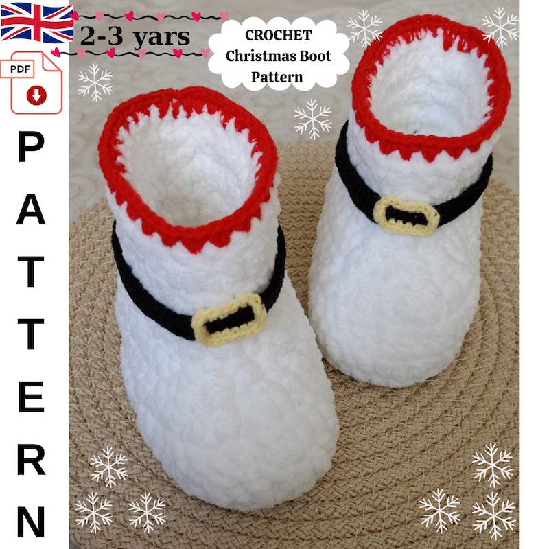 Crochet Boot Pattern - Etsy