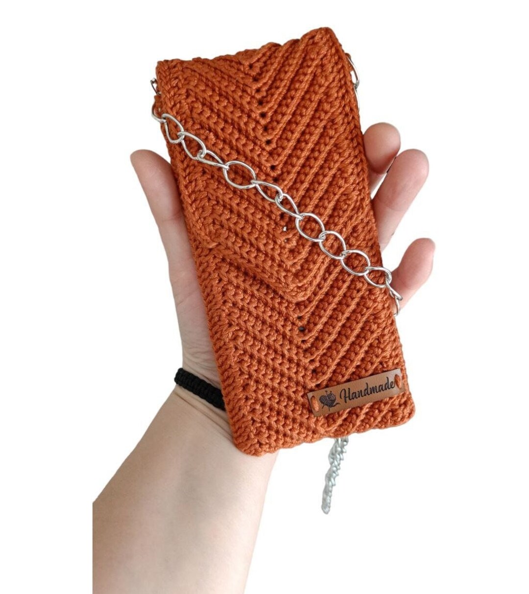 Handmade Crochet Phone Bag, Phone Bag , Mini Bag , Knitted Phone Bag ...