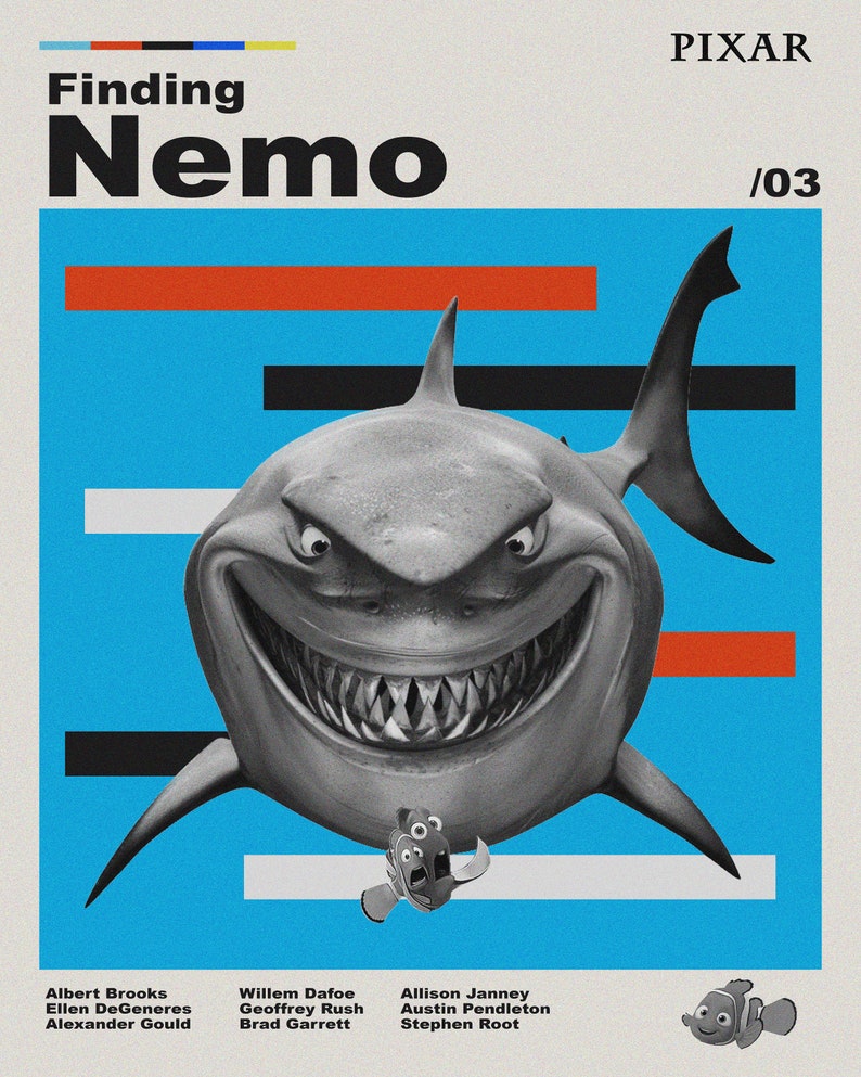 Disney Pixar Finding Nemo Movie Poster - Etsy