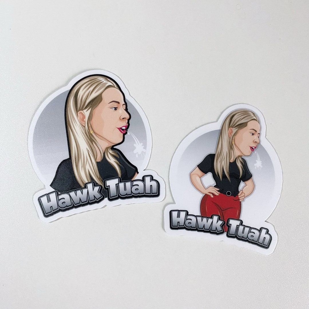 Hawk Tuah Sticker Spit on That Thang Decal for Water Bottle, Tumbler ...