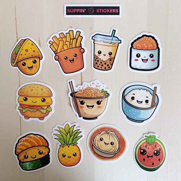 Cute Food Stickers - Etsy