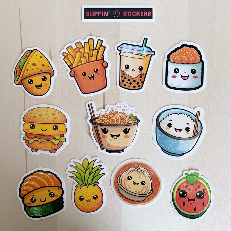 Cute Food Stickers - Etsy
