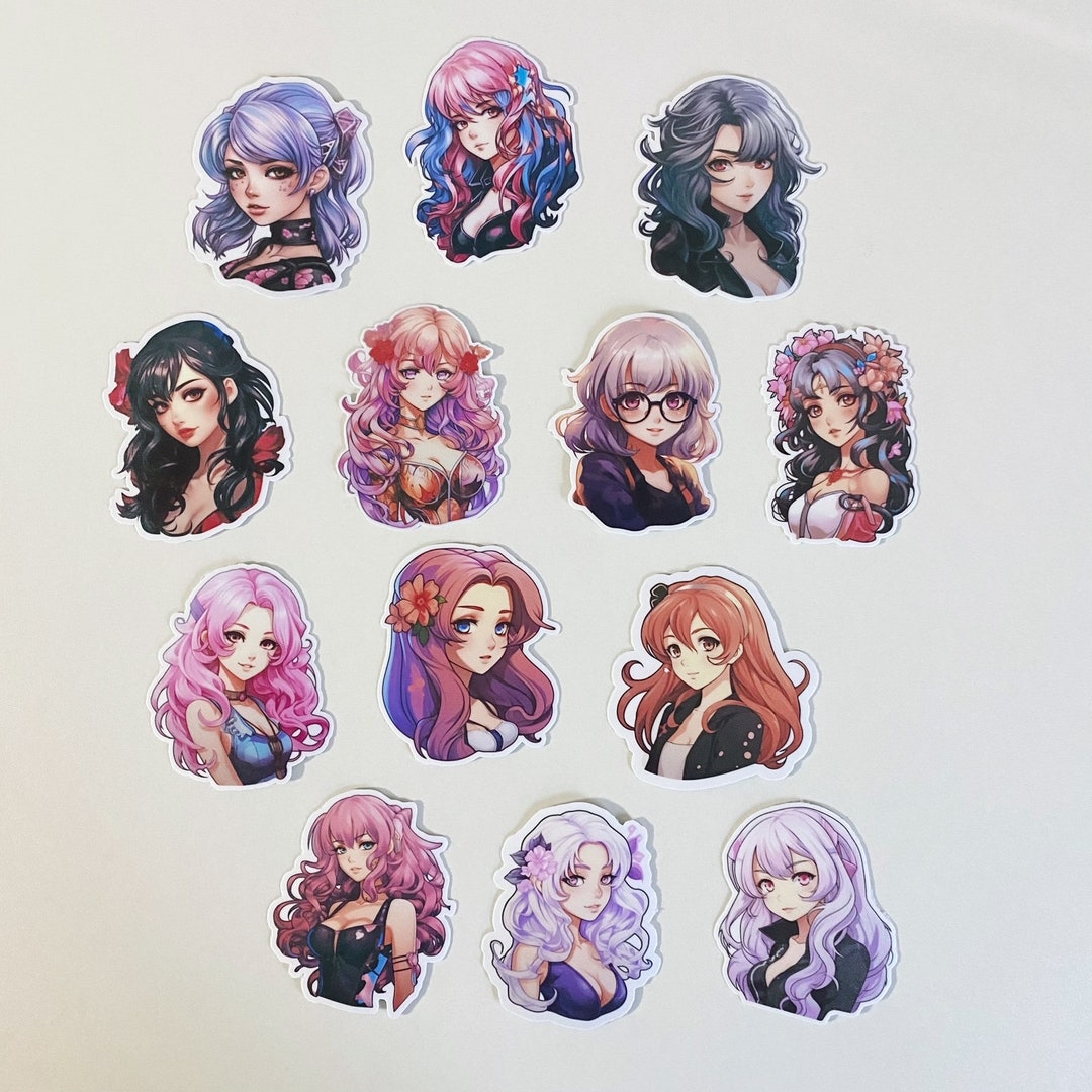 Anime Waifu Sticker Bundle, Gift for Weebs, Anime Fans, and Otaku ...
