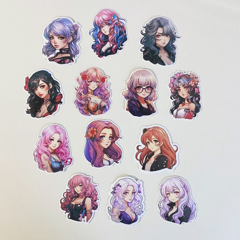 Anime Waifu Sticker Bundle, Gift for Weebs, Anime Fans, and Otaku ...