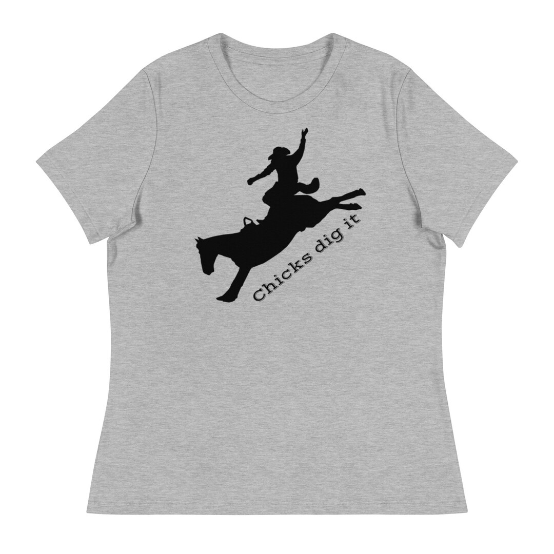 Country Western Chicks Dig It Cowboy Scene Women's - Etsy