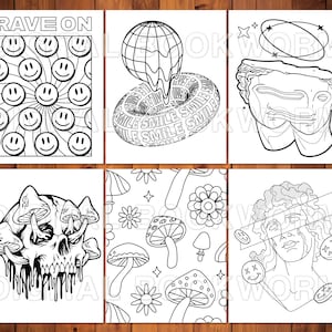 Trippy Tones Psychedelic Coloring Adventure 420 Friendly Stoner ...