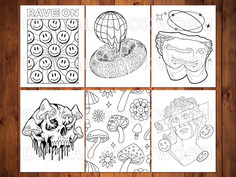 Trippy Tones Psychedelic Coloring Adventure 420 Friendly Stoner ...