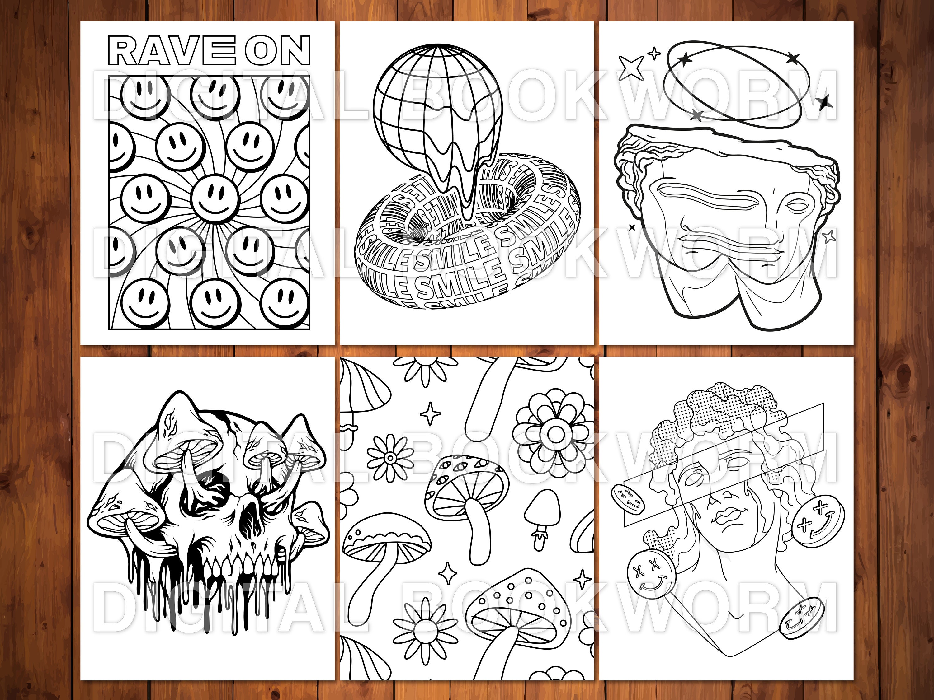 Trippy Tones Psychedelic Coloring Adventure 420 Friendly Stoner ...