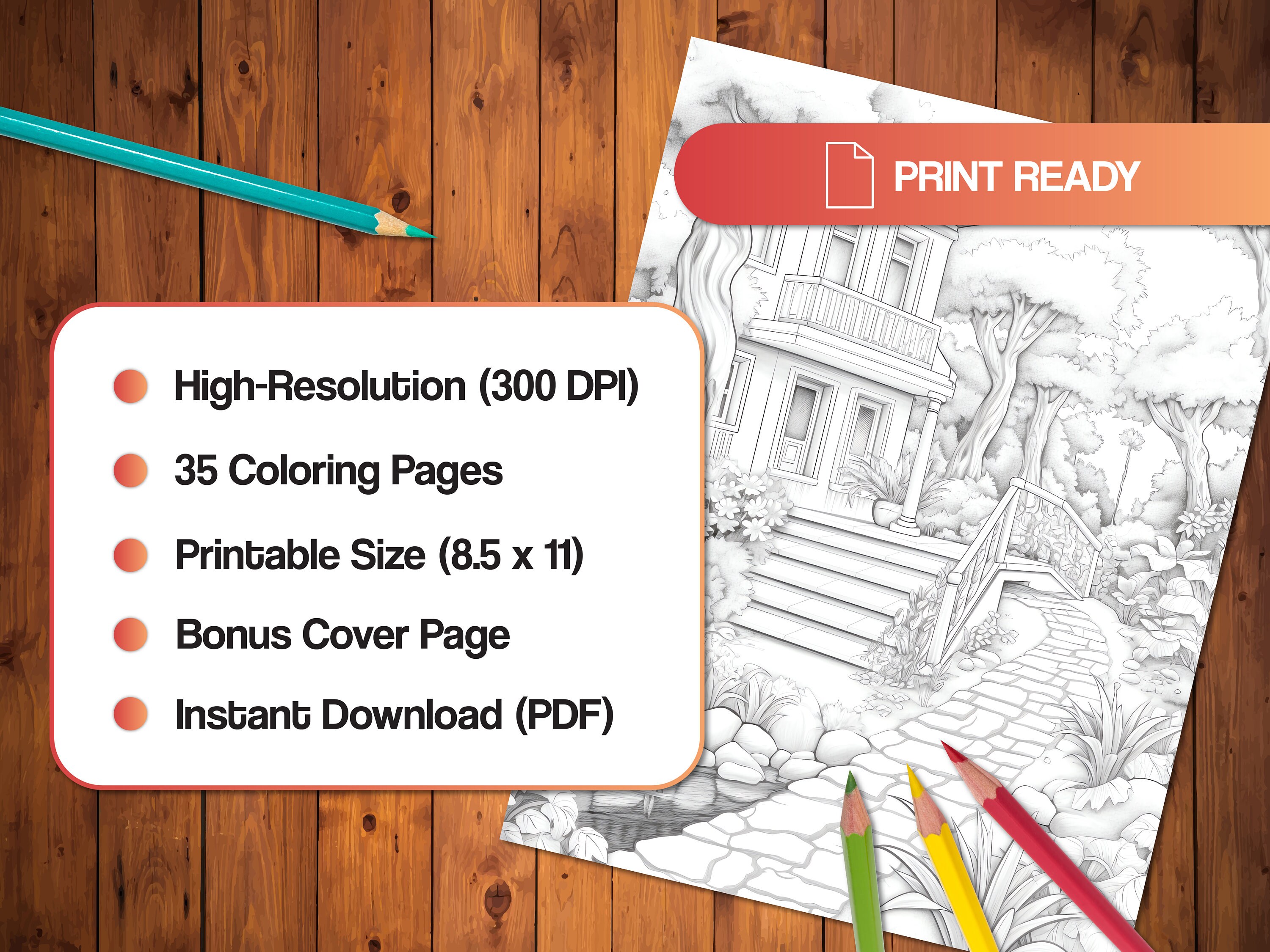 Tranquil Gardens Anxiety Relief Coloring Book for Mindfulness & Stress ...